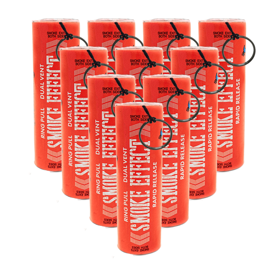 Dual Vent Ring Pull Smoke Bomb 10 Pack – Peacock Smoke